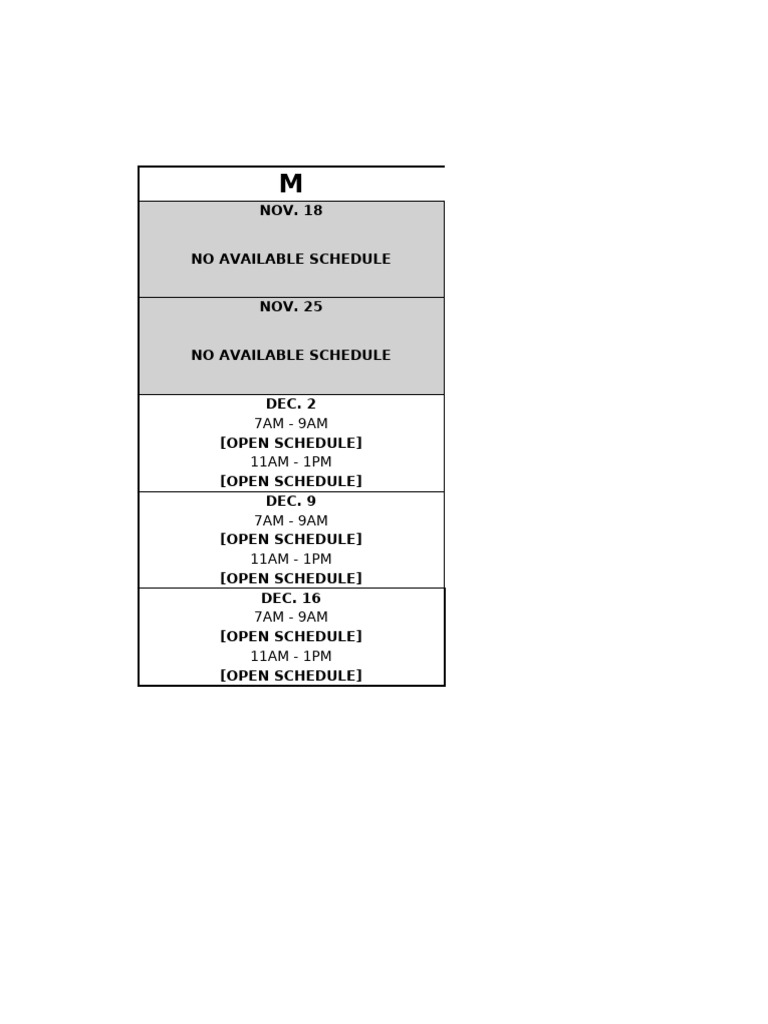 Fabm1 Makeup Schedule | PDF