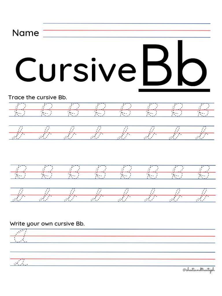Cursive Bb | PDF