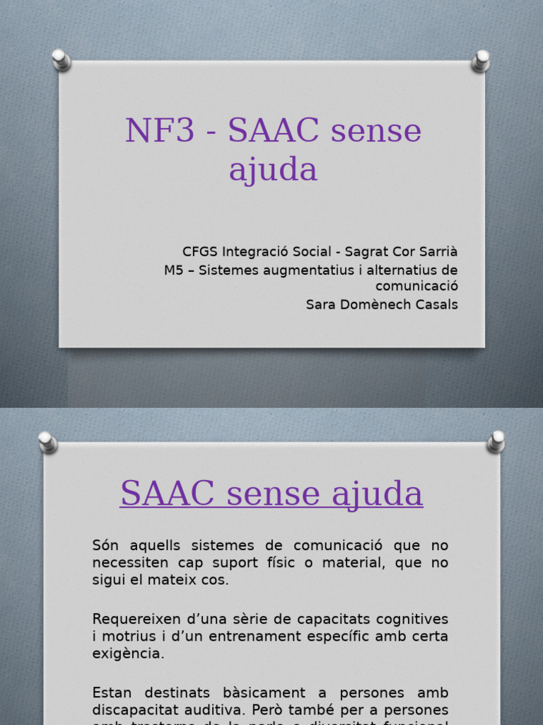SAAC sense ajuda | PDF