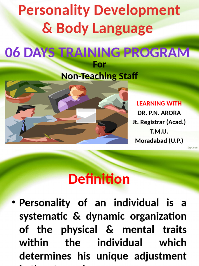 Personality Development Notes | PDF