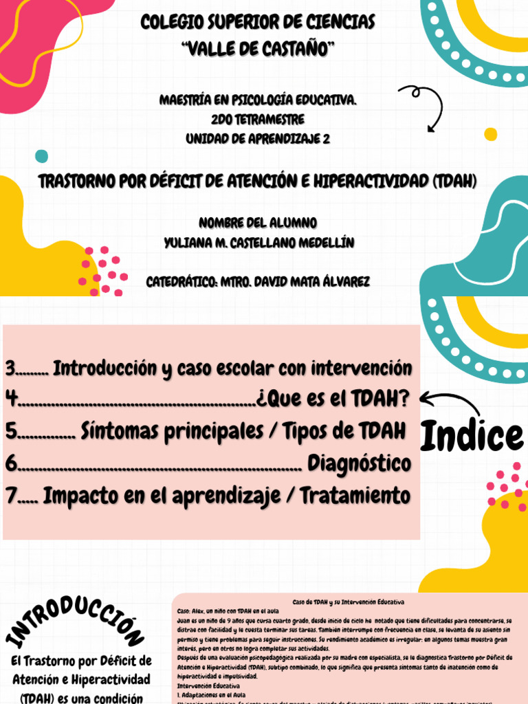Proyecto Revista Parte 2 Tdah | PDF | Desorden hiperactivo y deficit de atencion | Conceptos ...