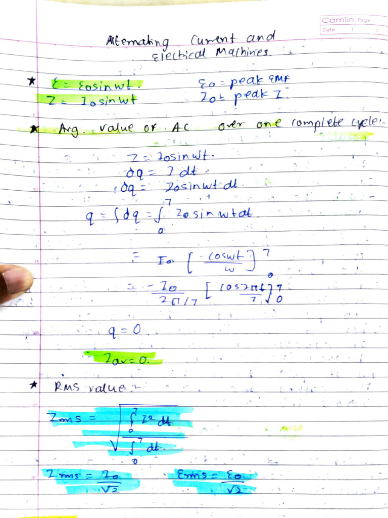 Alternating Current and Electrical Machines | PDF
