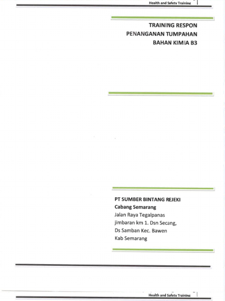 Training Tumpahan Bahan B3 | PDF