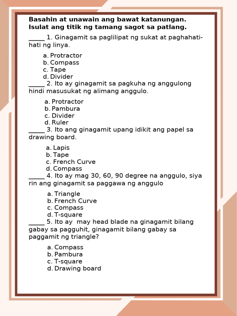 Pmes Pagtataya Cot | PDF