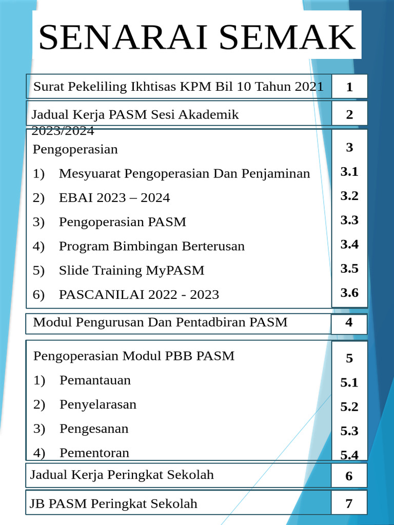 Senqarai Semak Fail Pasm | PDF