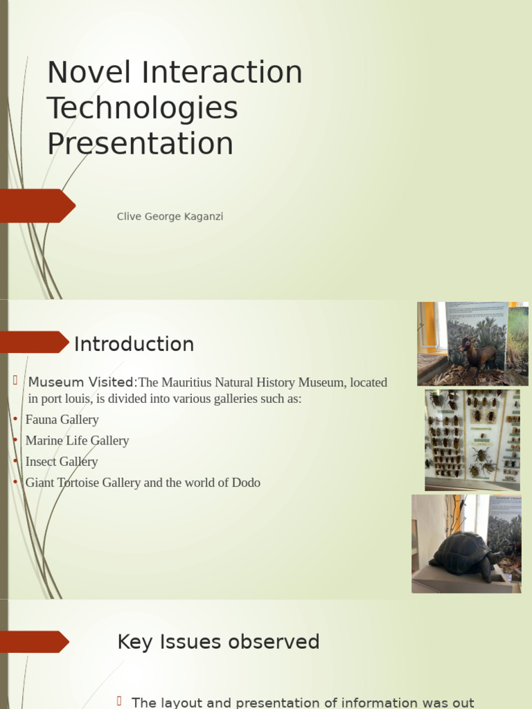 Novel Interaction Technologies Presentation: Clive George Kaganzi | PDF