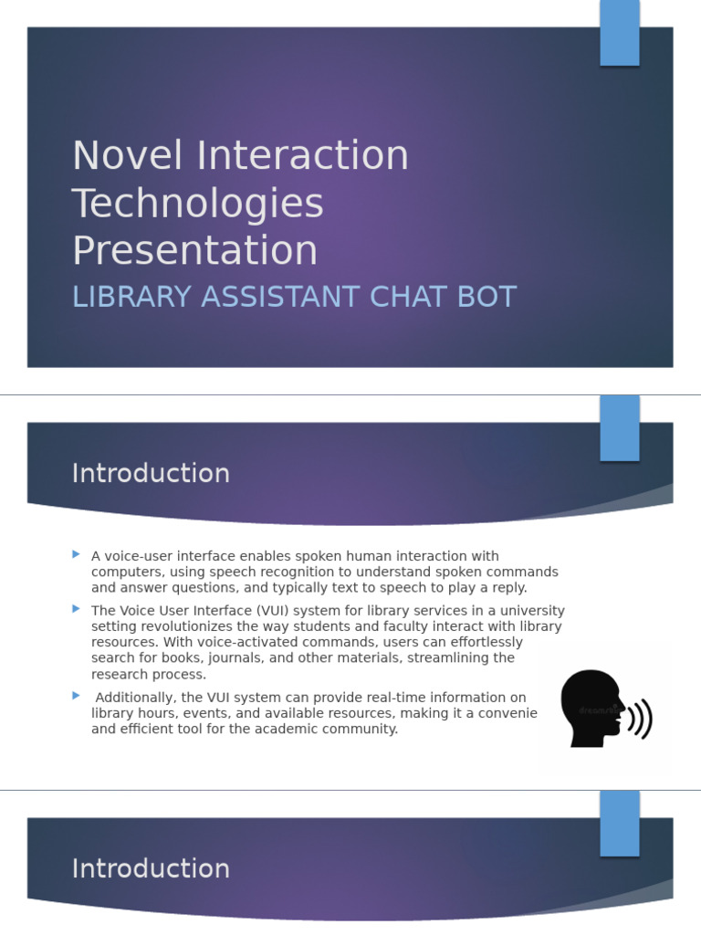 Coursework 2 Presentation Library Chatbot | PDF