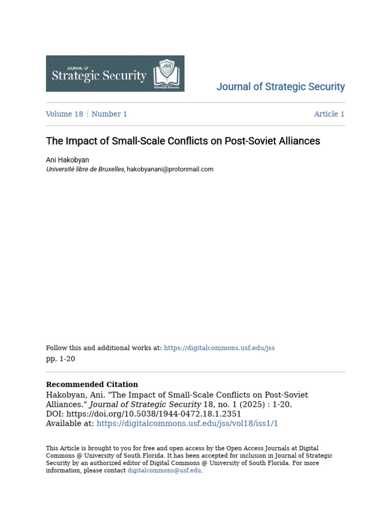 The Impact of Small-Scale Conflicts On Post-Soviet Alliances | PDF ...