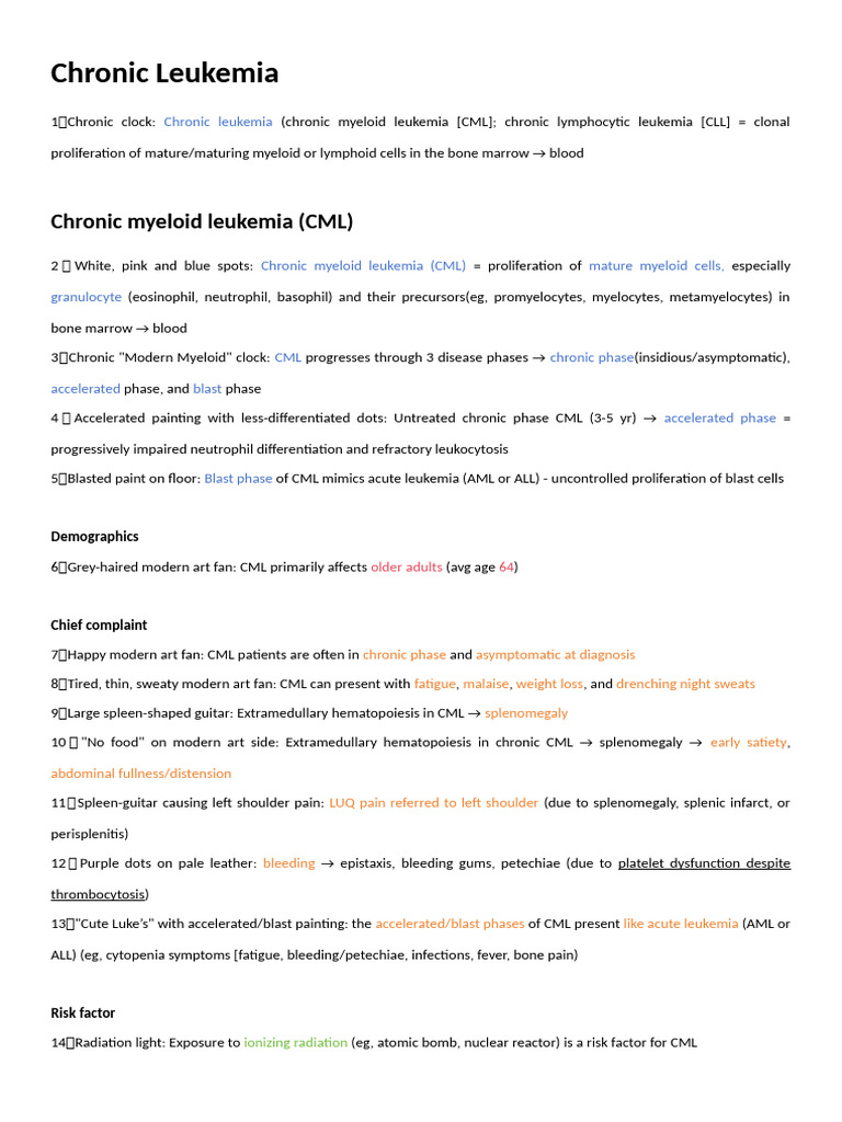 Chronic Leukemia | PDF | Leukemia | Lymphocyte