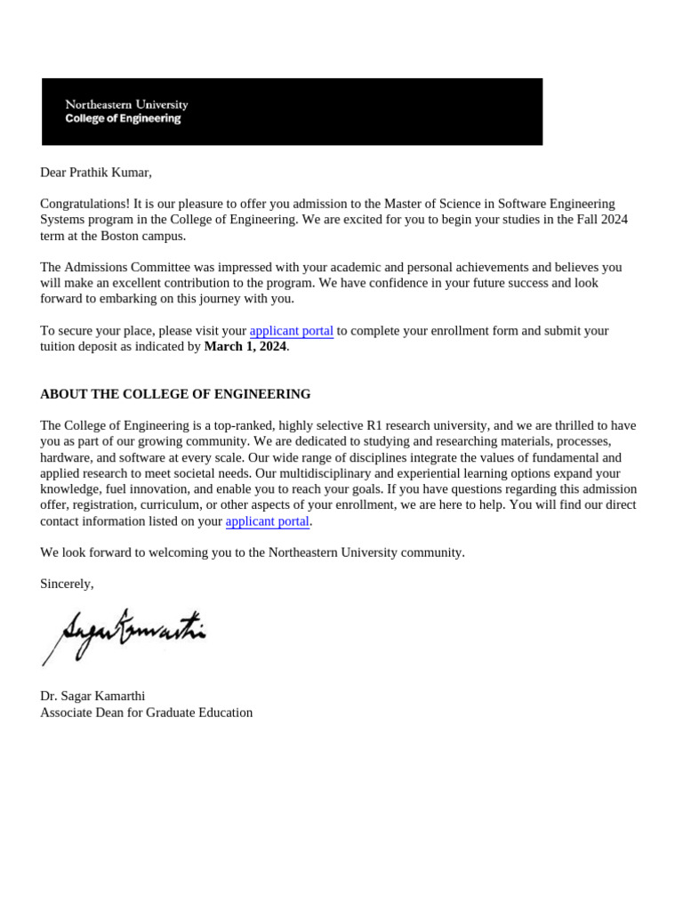 OFFER LETTER | PDF | Engineering