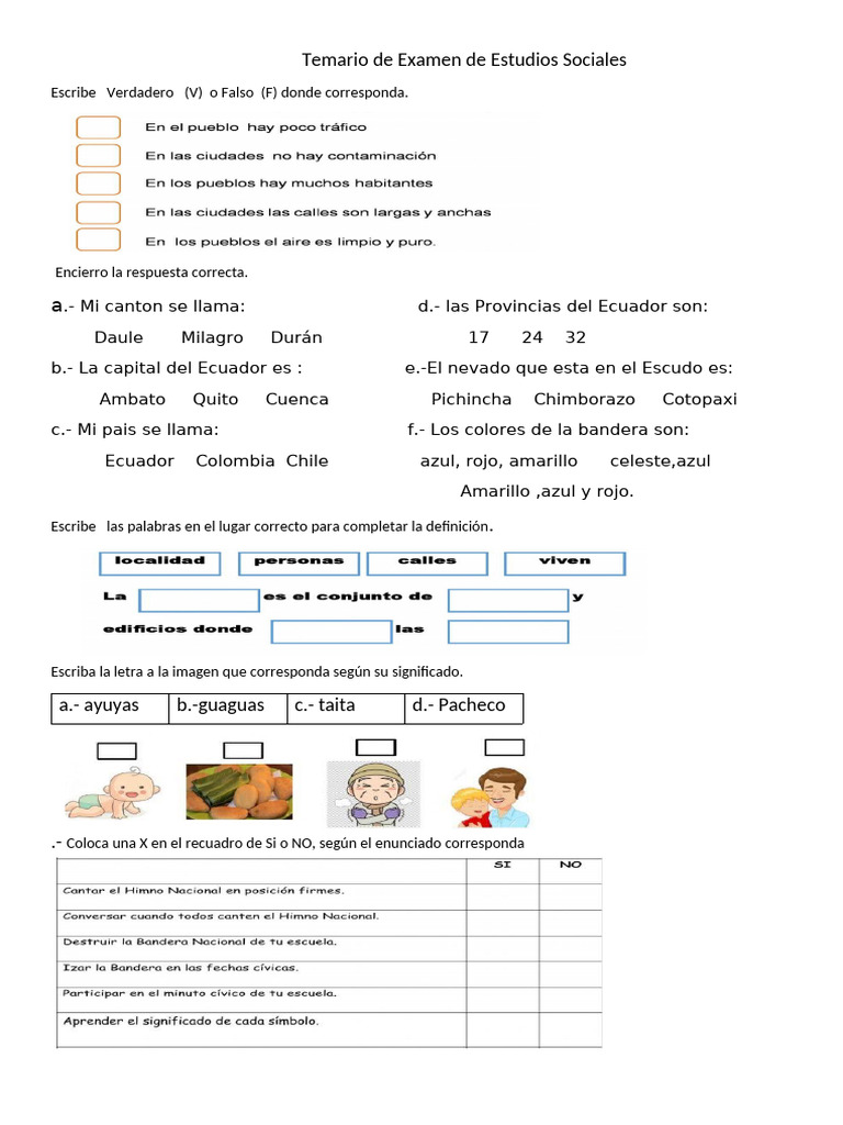 Temario de Examen de Estudios Sociales | PDF