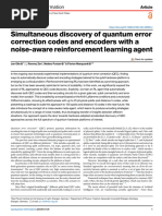 The XZZX Surface Code: Article | PDF | Quantum Computing | Low Density Parity Check Code