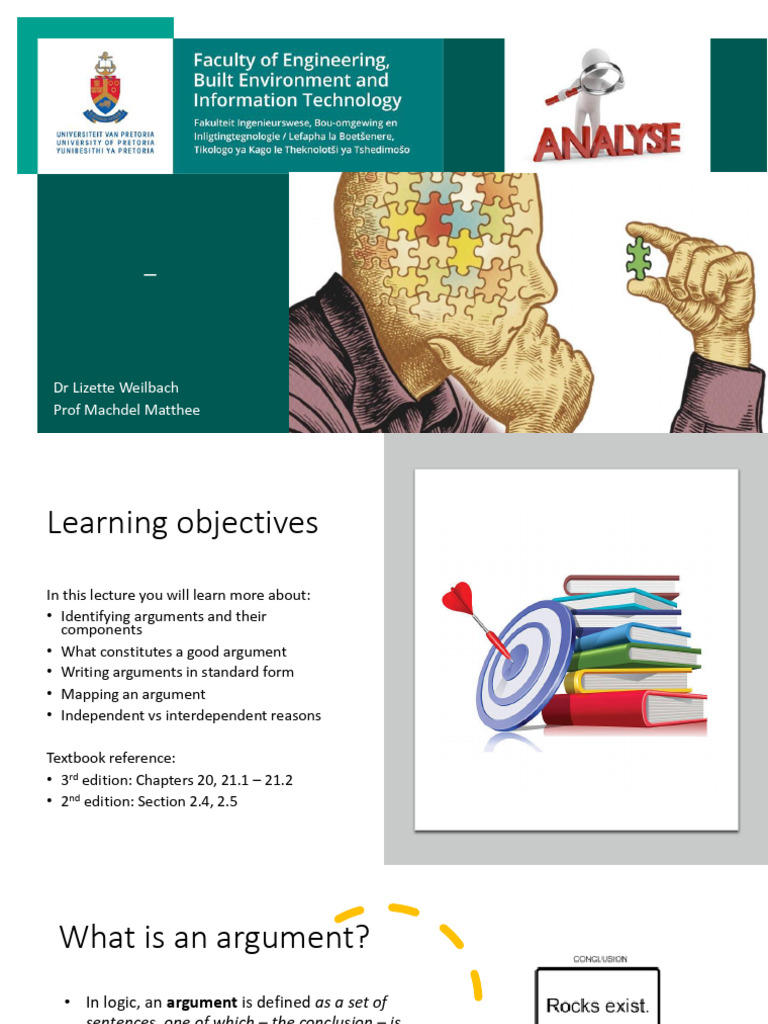 INF113 - Lecture 7 - Identifying & Analysing Arguments - 2025 | PDF | Argument | Logical Consequence