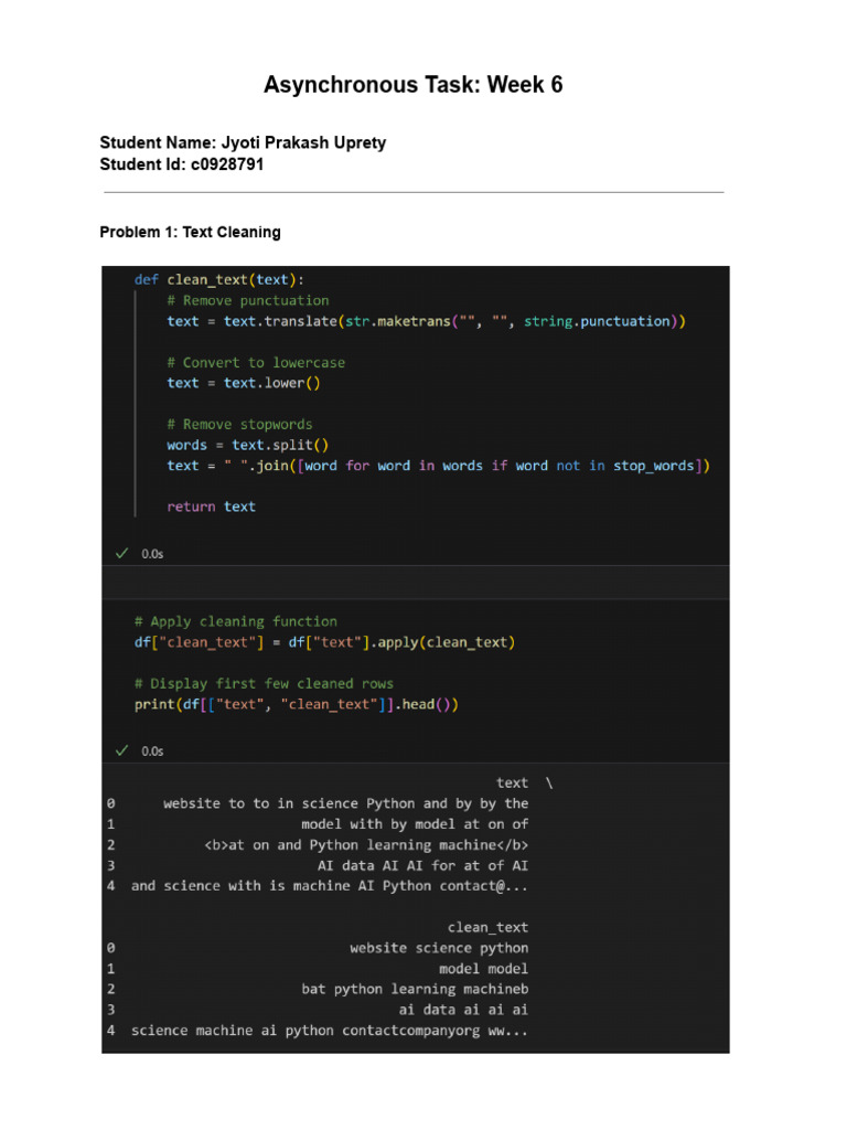 Asynchronous Task - Week 6 | PDF