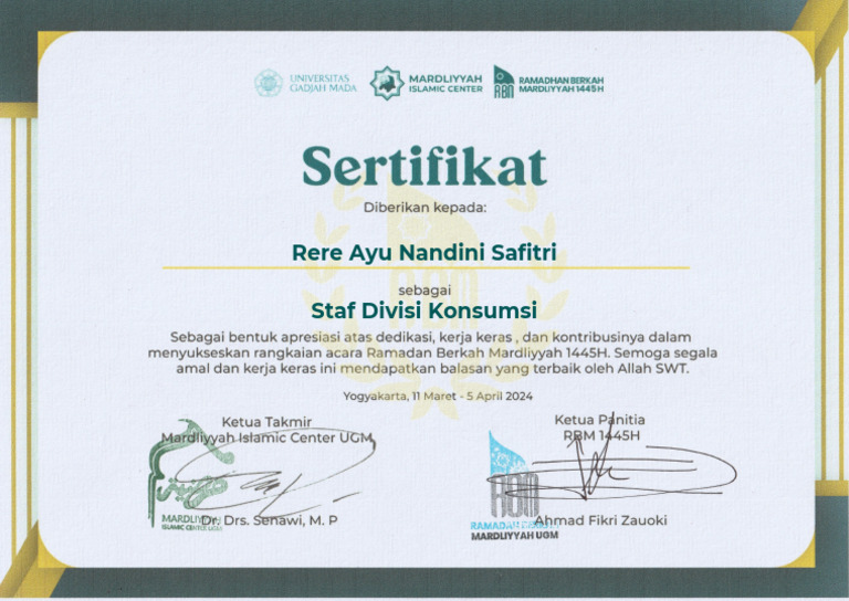 Sertif RBM 1445H-36 | PDF