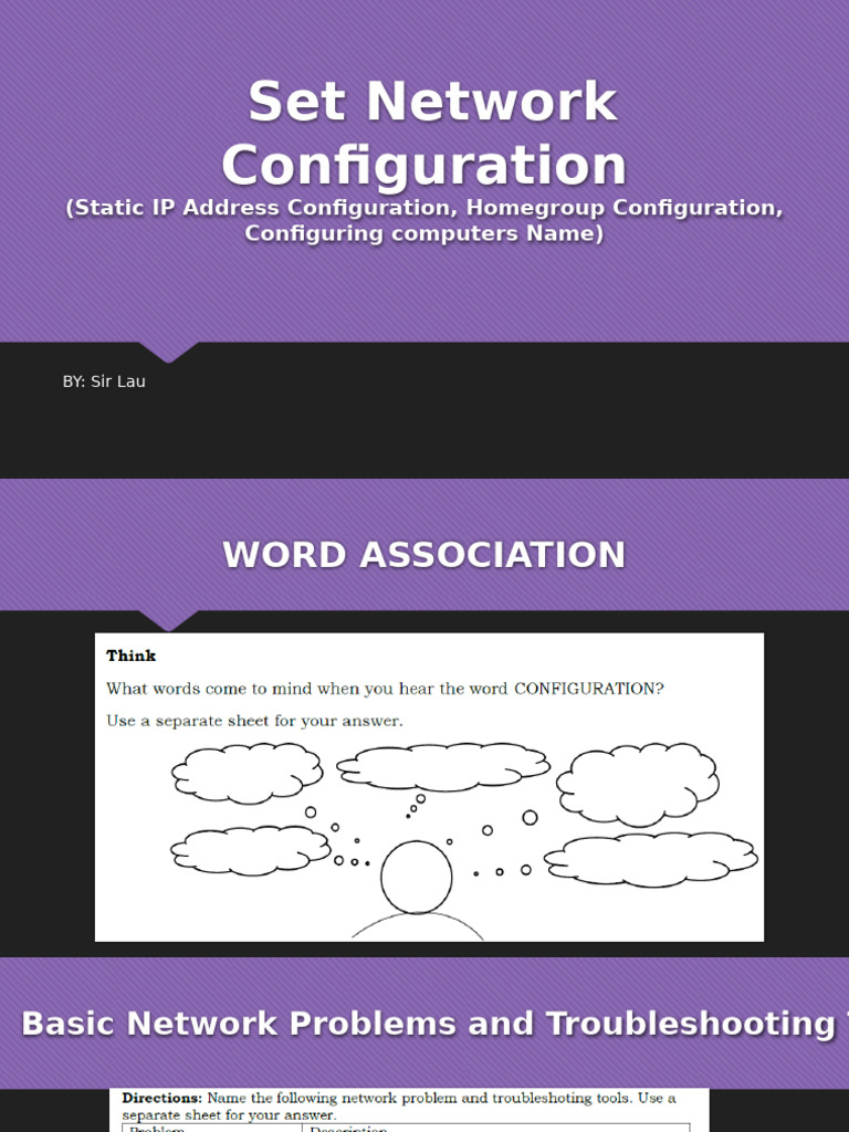 LESSON 1 4 Set Network Configuration | PDF | Ip Address | Computer Network