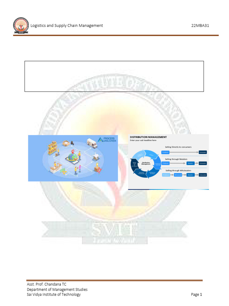 LSCM 3rd Sem Module 5 | PDF | Logistics | Transport