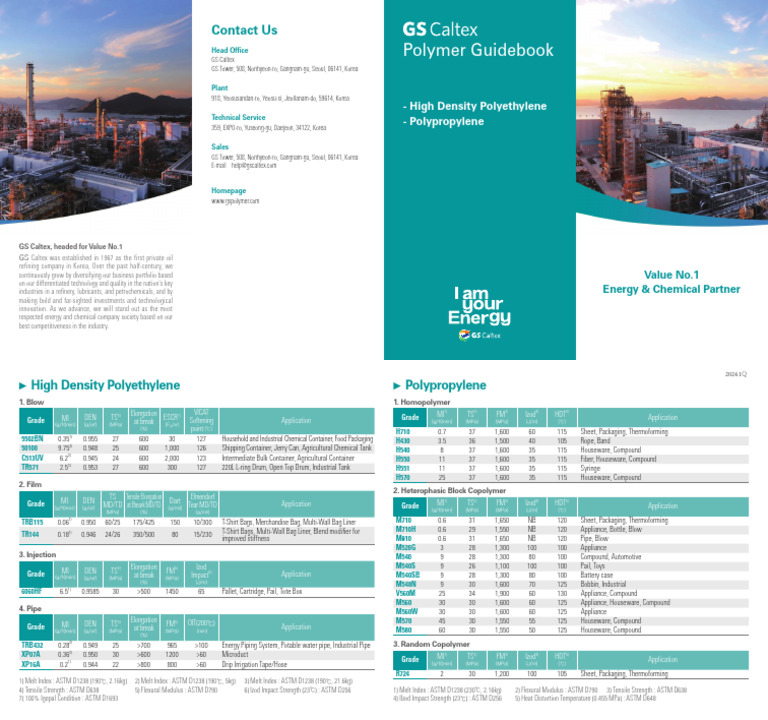 GS Caltex Polymer Product Overview | PDF | Secondary Sector Of The ...