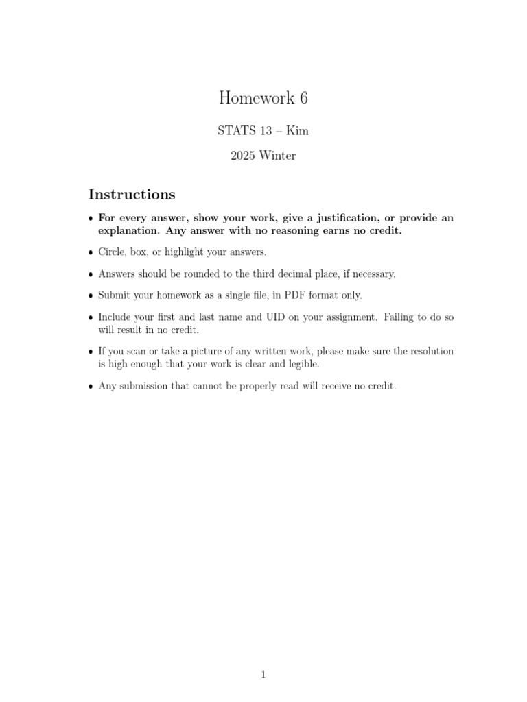 Homework 6 | PDF | P Value | Evaluation Methods