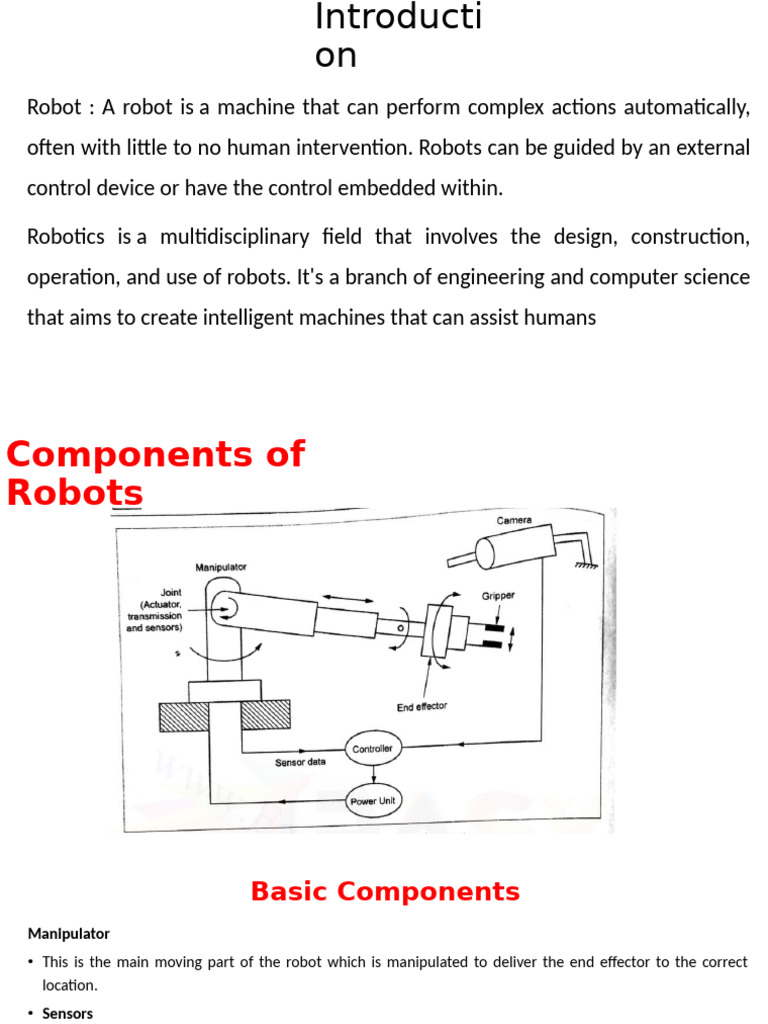 unit 3 c Intro to Robotics | PDF | Robot | Robotics
