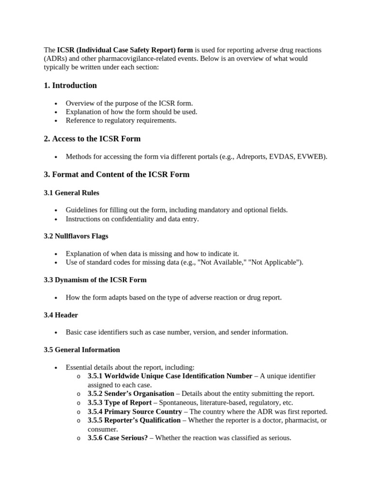 Components of ICSR | PDF | Pharmacovigilance | Health Care