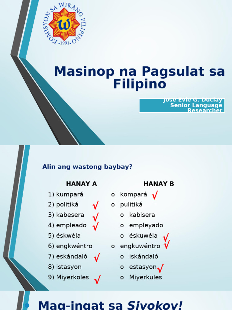 Masinop Na Pagsulat Complete | PDF