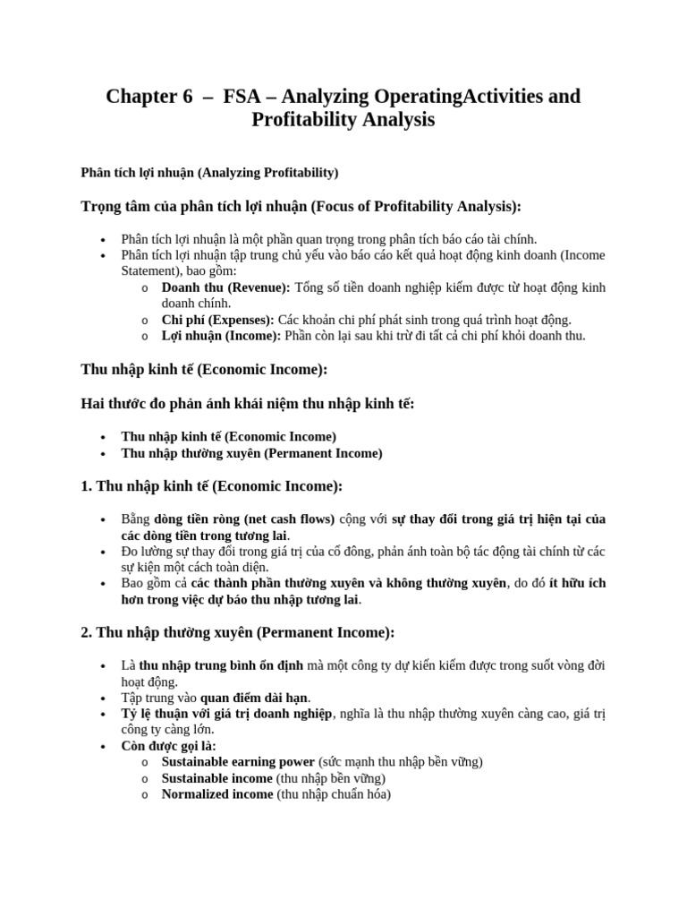 Chapter 6 - FSA | PDF