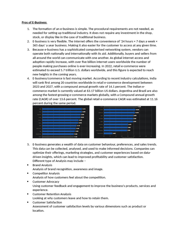 Pros of E-Commerce (Detailed) | PDF | E Commerce | Business Process