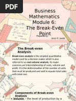 Business Mathematics Module 8 Break Even Analysis | PDF | Business ...