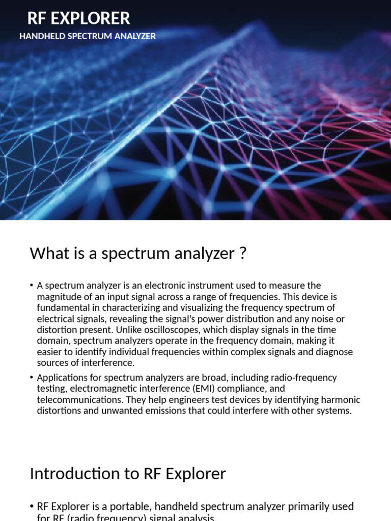 Analyzer | PDF | Electromagnetic Interference | Radio Spectrum