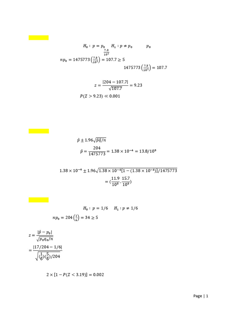 Suggested Solution To Assignment 2 (2025, Allow With or Without Continuity Correction) | PDF ...