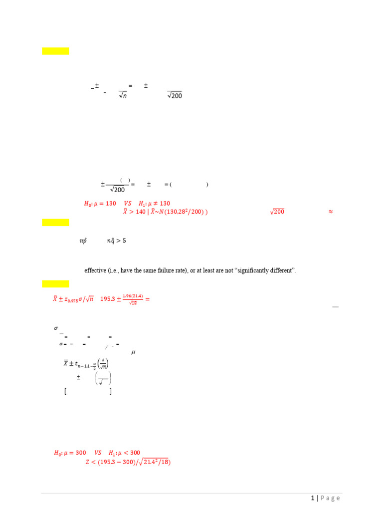 Suggested Solution To Assignment 1 (2025) | PDF | Confidence Interval | Statistical Theory