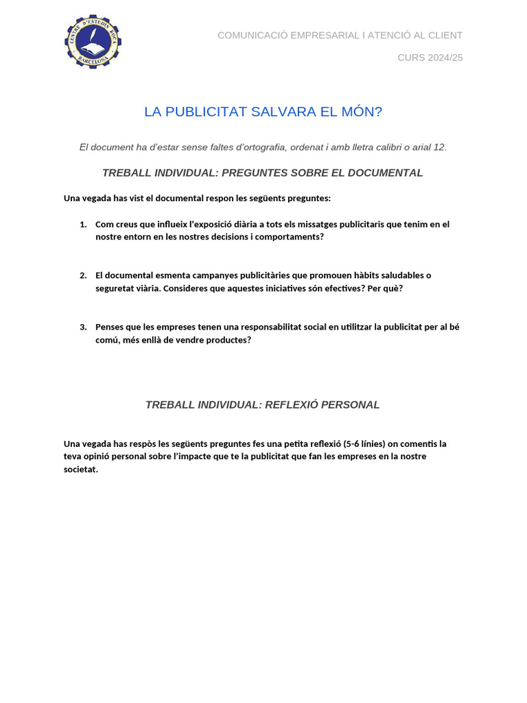 La Publicitat Salvara El Món | PDF