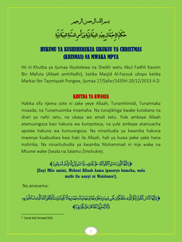 Krismas Na Mwaka Mpya | PDF