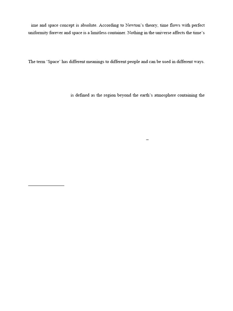 Space, Time | PDF | Spacetime | Space