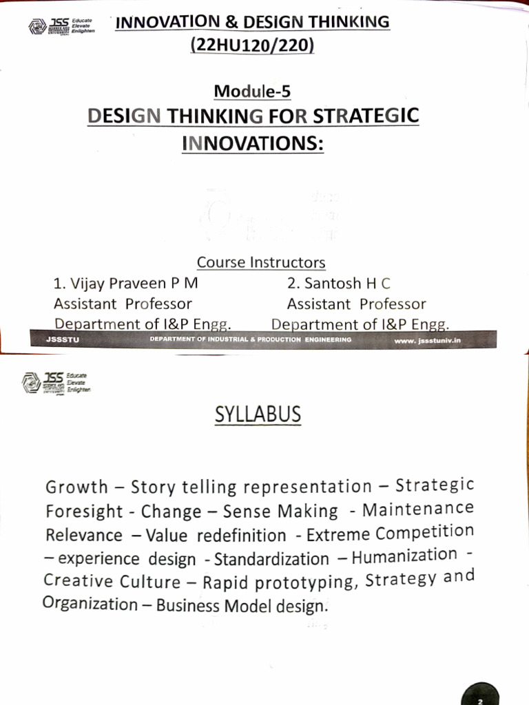 Innovation Strategy and Design Thinking | PDF | Innovation | Design ...