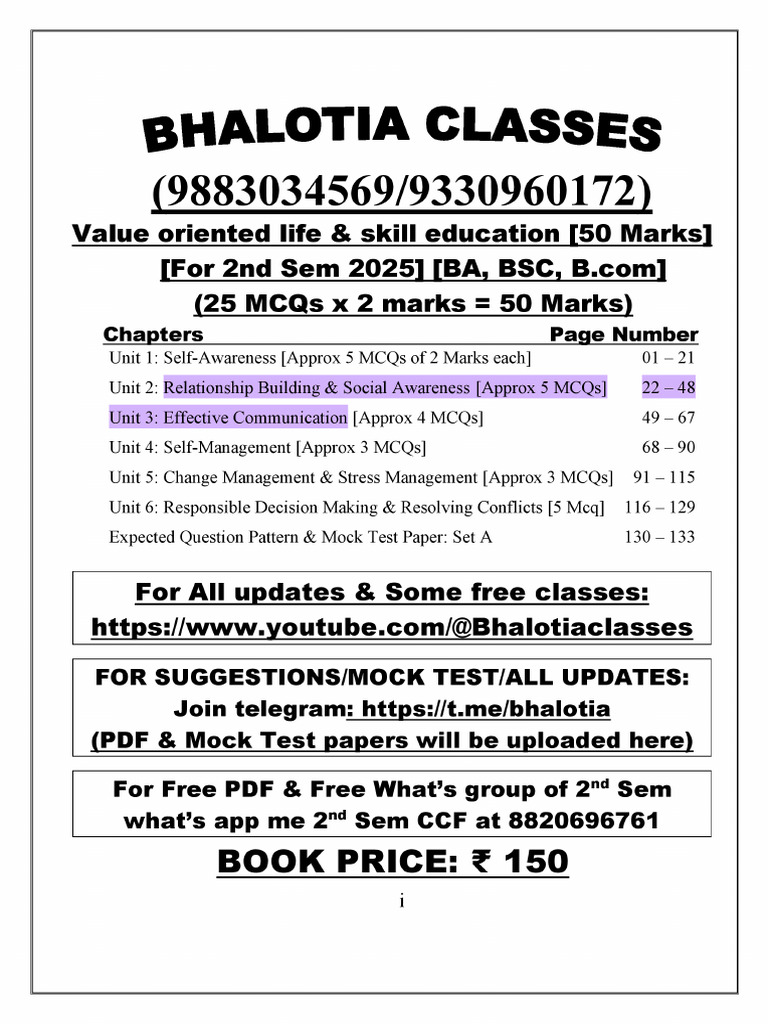 2nd Sem CCF Skill Education 2025 (BHALOTIA) (9883034569) | PDF