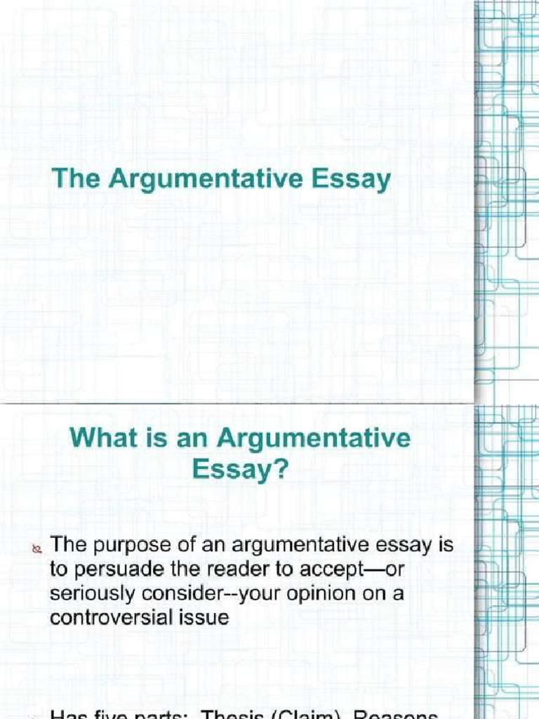 Argumentative Essay Tips | PDF