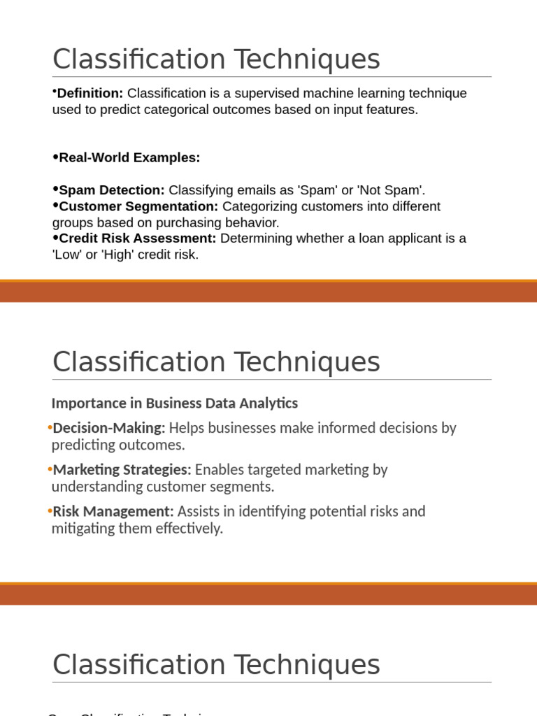 Unit 4 BDA Classification Techniques | PDF