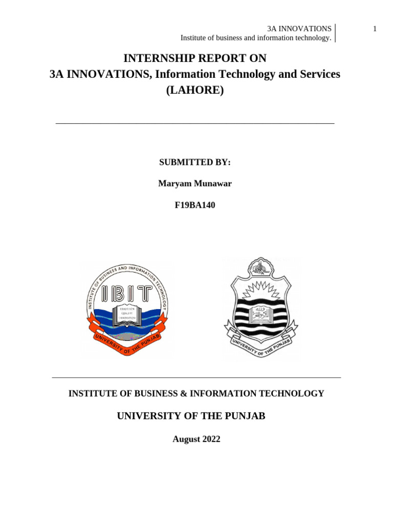 Maryam Munawar Internship Report 2022 | PDF | Php | Mobile App