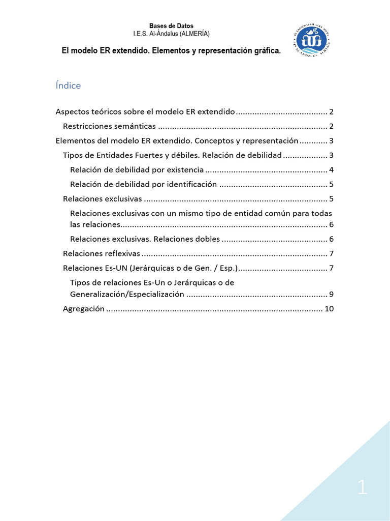 Modelo ER Extendido: Elementos y Gráficos | PDF | Modelo conceptual