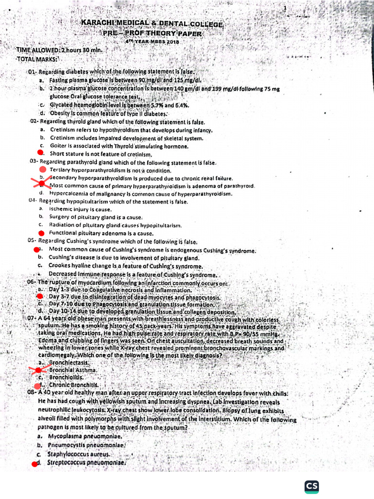 patho 2018 preproff solved (1) | PDF patho 2018 preproff solved (1) | PDF