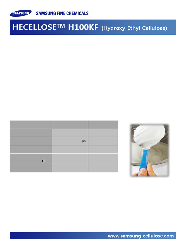 Hecellose H100 KF | PDF