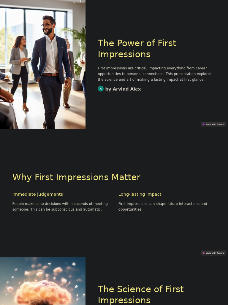 The Power of First Impressions | PDF