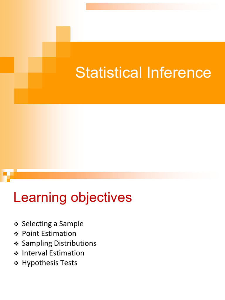 Statistical Inference_AP_TV | PDF | Mean | Estimator