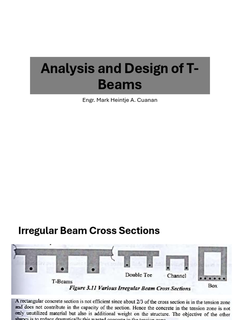T-Beam Analysis and Design Guide | PDF