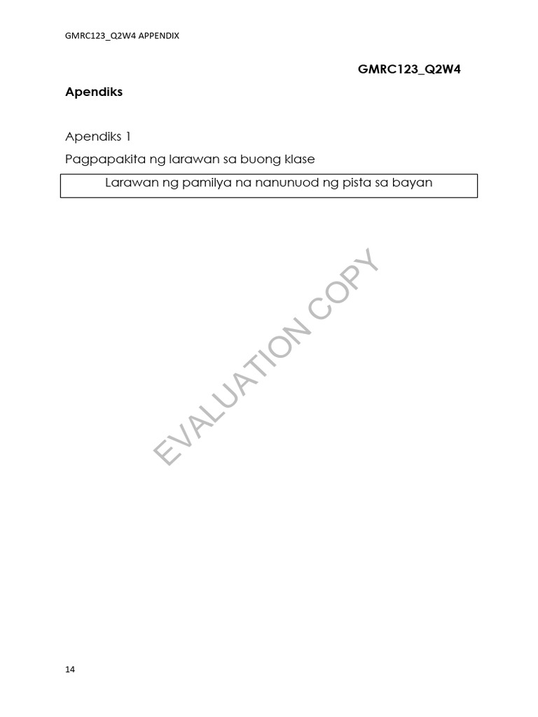 GMRC123 Q2W4 Appendix | PDF