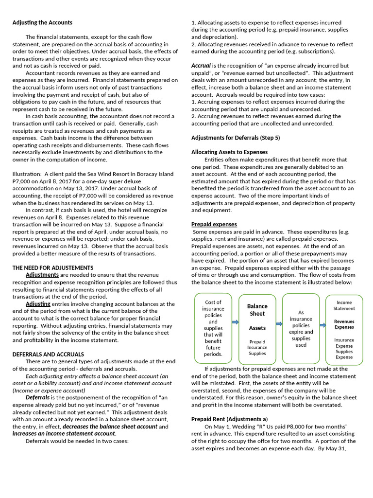 Adjusting-the-Accounts | PDF | Debits And Credits | Deferral