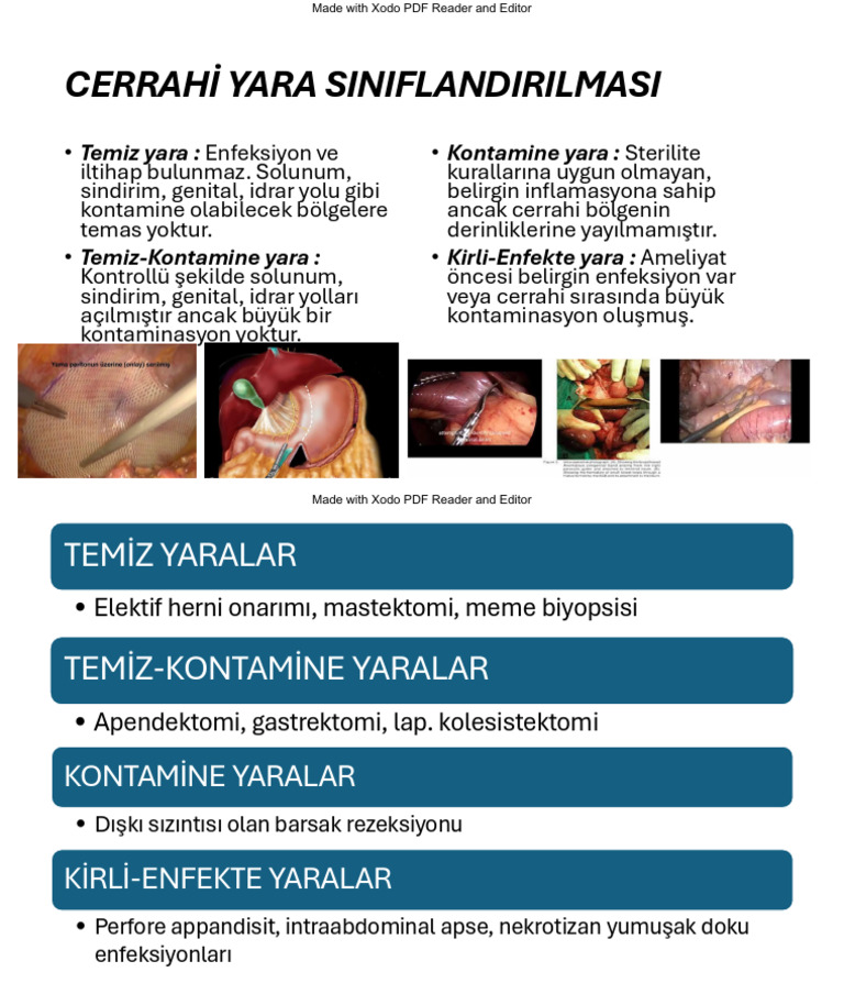 Cerrahi̇ Yara Siniflandirilmasi | PDF