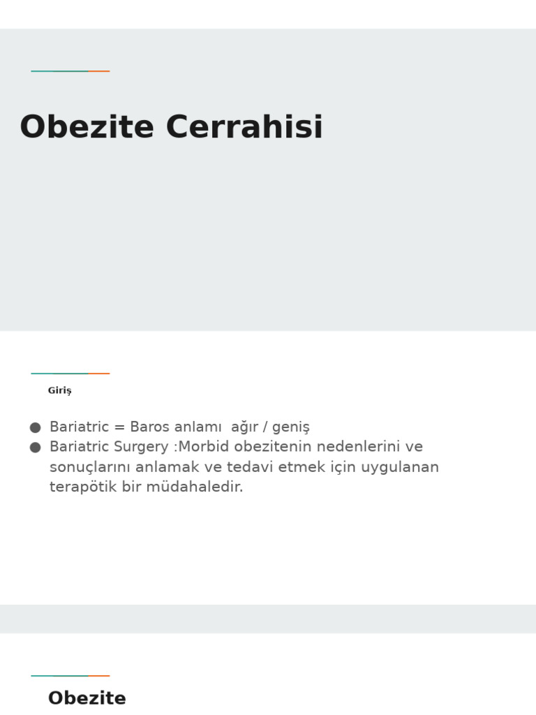 Obezite Cerrahisi | PDF